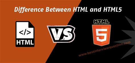 Difference Between Html Vs Html5 Best Interview Question