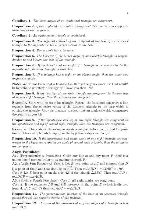 Solved Part III Euclidean Geometry Congruence Problems Chegg