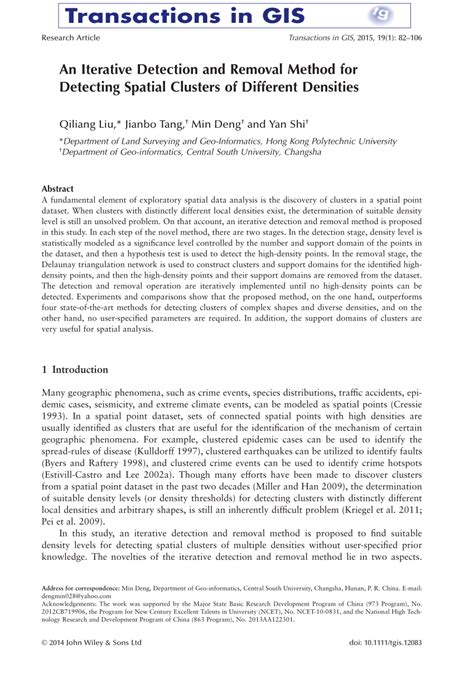 Pdf An Iterative Detection And Removal Method For Detecting Spatial