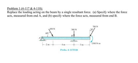 Solved Problem 1 4 117 And 4 118 Replace The Loading Acting