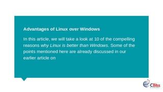 11 Reasons Why Linux Is Better Than Windows Pptx
