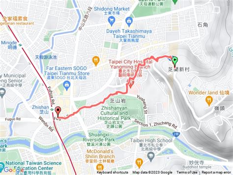 仰德大道芝蘭新村公車站經石角古道下至捷運芝山站 健行筆記