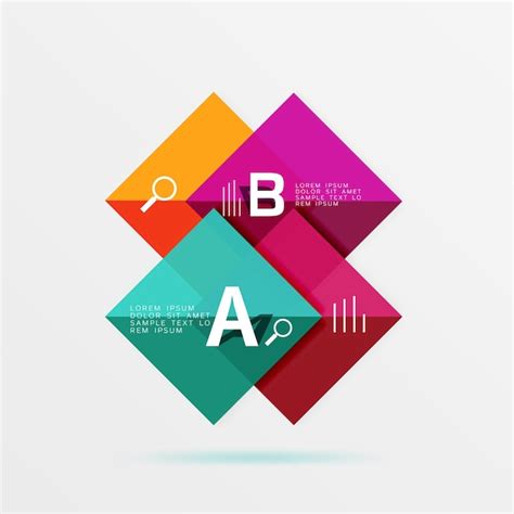 Premium Vector Glossy Squares With Text Abstract Geometric Design Concept Vector Template