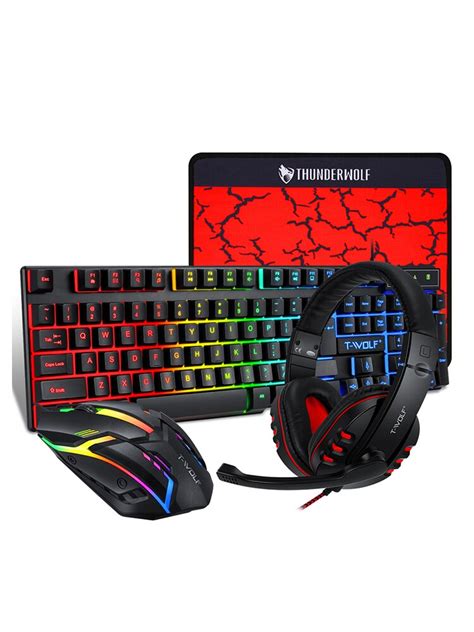 Rgb Gaming Keyboard Gamer Keyboard Mouse Pad Heads Vicedeal