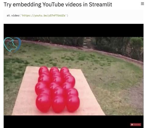 Streamlit On Twitter Try Embedding Youtube In Your Streamlit App Yesterday S Release