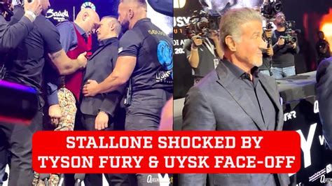 Sylvester Stallone Steals The Limelight From Fury And Uysk During Their