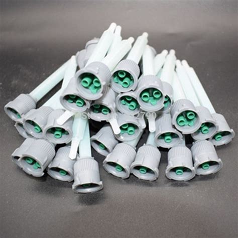 50pcs 1 1 Mixing Ratio Dispenser Static Mixer Mixing Nozzle Applicator Ab Glue Adhesive