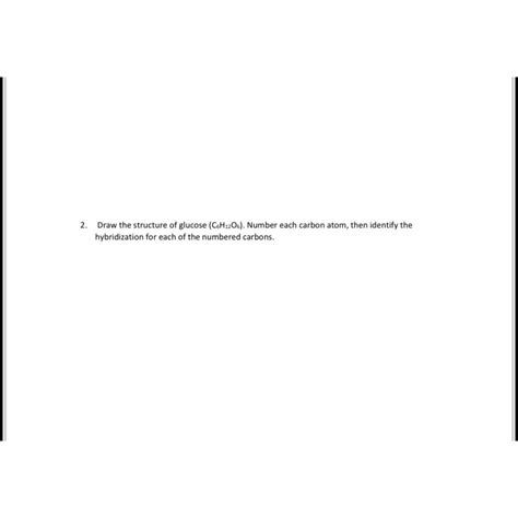 Solved Draw The Structure Of Glucose C6h12o6 ﻿number Each