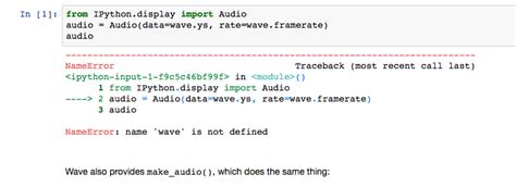 IPython Display Issue AllenDowney ThinkDSP GitHub