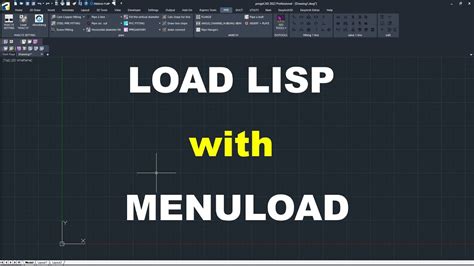 Progecad Load Lisp With Menuload Autolisp Youtube