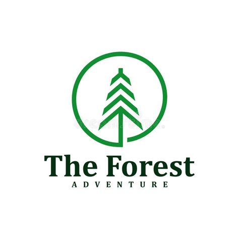 Forest Logo Design Template Creative Pine Logo Vector Illustration