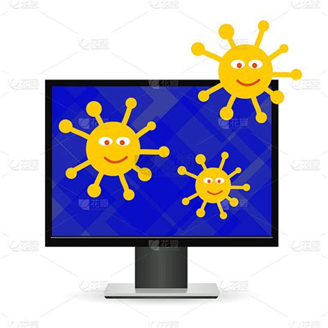 插图计算机感染了病毒。