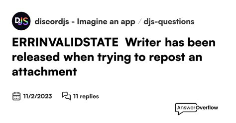 Errinvalidstate Writer Has Been Released When Trying To Repost An