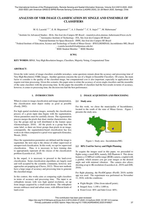 Pdf Analysis Of Vhr Image Classification By Single And Ensemble Of