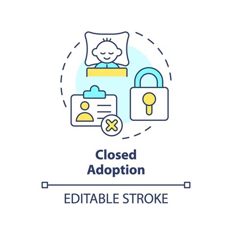 Closed Adoption Multi Color Concept Icon Private Adoption Process Information Protection