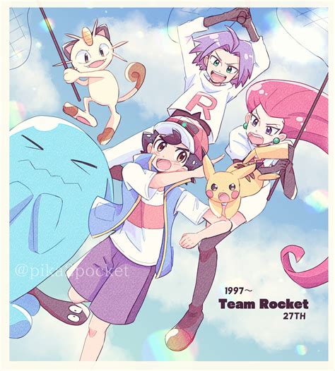 Pikachu Ash Ketchum Jessie James Meowth And 1 More Pokemon And 2