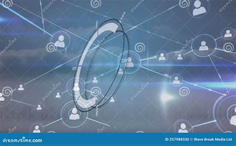 Animation Of Network Of Connections Over Icons Stock Footage Video Of