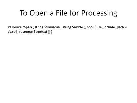 Ppt Introduction To File Processing With Php Part 2 Indexed Files