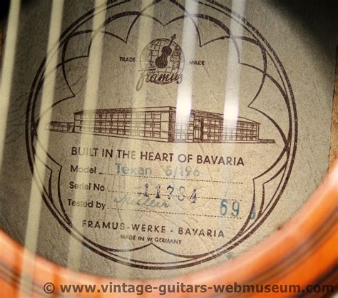 Framus 5196 Texan 1969 Vintage Guitars Webmuseum