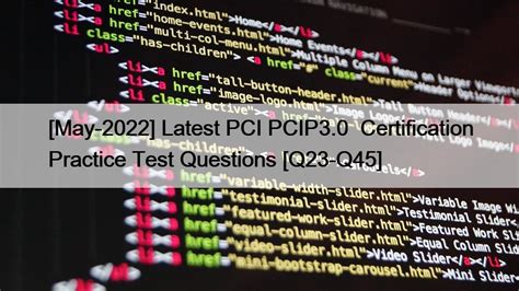 PCI Archives Exam Practice Materials