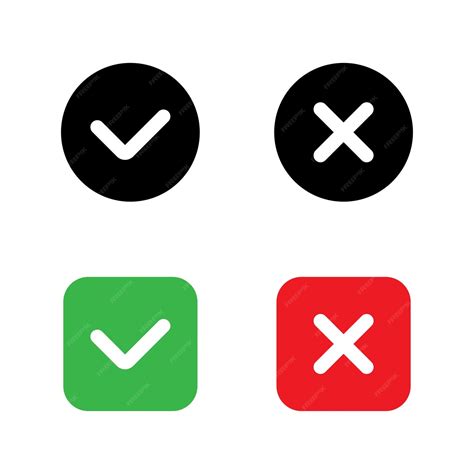 Premium Vector Checklist Icon Check Marks Tick Or Cross Labels Tick