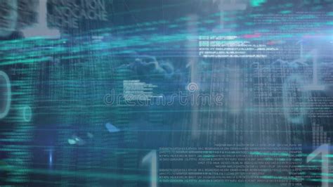 Animation Of Data Processing Over Blue Background Stock Footage Video
