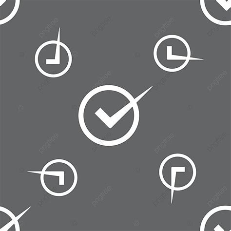 Vector Seamless Pattern Of Checkbox Button With Check Mark Icon On Gray