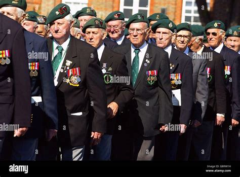 Veteran Members Of The Commando Association Perform A Parade March For