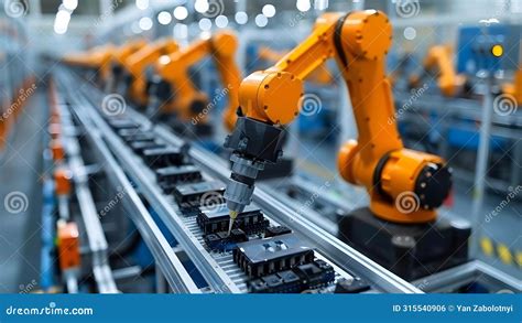 Robotic Precision In Electronic Automation Concept Industrial Robotics Automated Systems