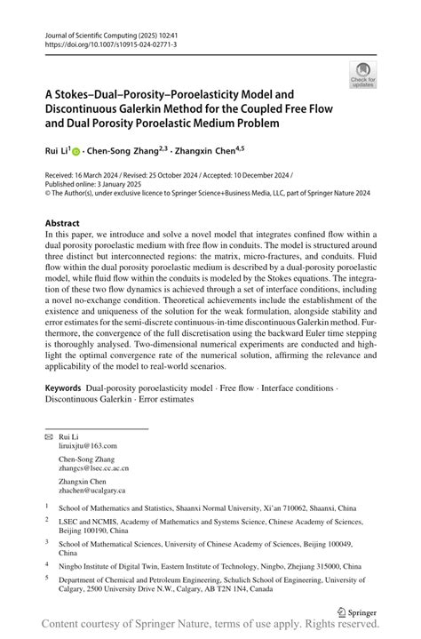 A Stokes Dual Porosity Poroelasticity Model And Discontinuous Galerkin Method For The Coupled