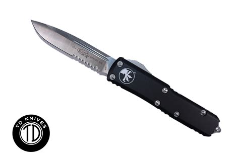Microtech Utx 85 Partial Serrated Standard Edge With Black Handle An Td Knives
