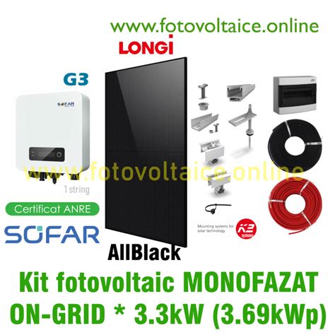 Kit Fotovoltaic Monofazat On Grid 369kwp Sofar Solar Longi K2 Systems