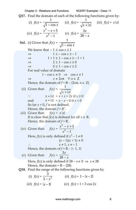 Ncert Exemplar For Class 11 Maths Chapter 2 Mathongo