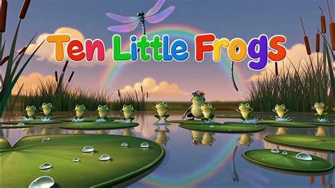 Ten Little Frogs Counting Song 🐸🎵 Count Down From 10 To 1 Fun