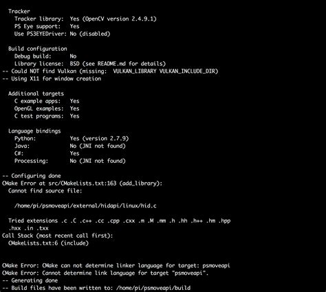 Raspberry Pi 3 Cmake Error · Issue 332 · Thppsmoveapi · Github