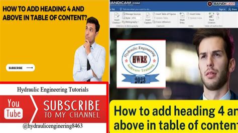 How To Add Heading 4 And Above In The Table Of Content Youtube
