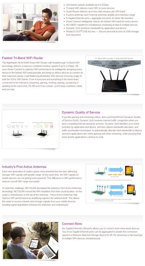 Buy Netgear R Wireless AC Nighthawk X Tri Band Router R AUS PC Case Gear