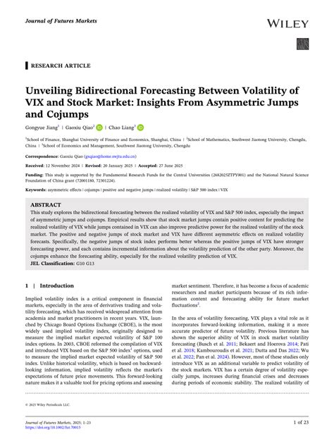 Unveiling Bidirectional Forecasting Between Volatility Of Vix And Stock Market Insights From