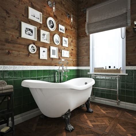 Ванная комната в доме из бруса Галерея Дизайн деревенской ванной Дом Ванная стиль