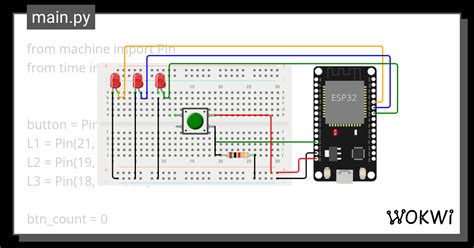 11 Push Button Three Bit Conversion Wokwi Esp32 Stm32 Arduino