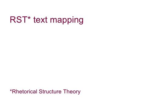 10 Rhetorical Structure Theory Maps