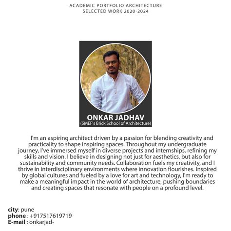 Onkar Jadhav Undergraduate Architecture Portfolio 2020 24 By Y10 Onkar