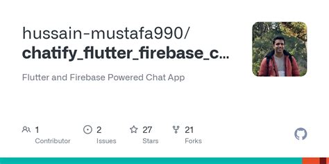 Chatifyflutterfirebasechatapplicationlibmodelschatuserdart At Master · Hussain