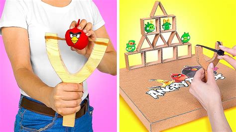 2 Diy Angry Birds Games In Real Life Diy Projects From Cardboard Youtube