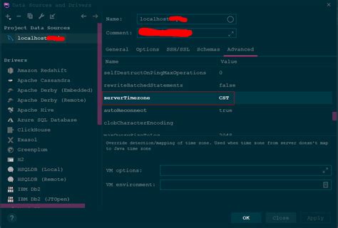Phpstorm——连接数据库报错server Returns Invalid Timezone Go To Advanced Tab And Set Servertimezone