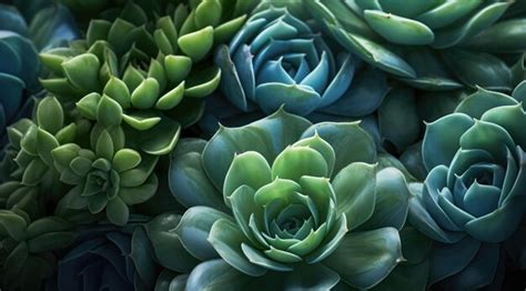 Premium Ai Image Succulents Rosettes