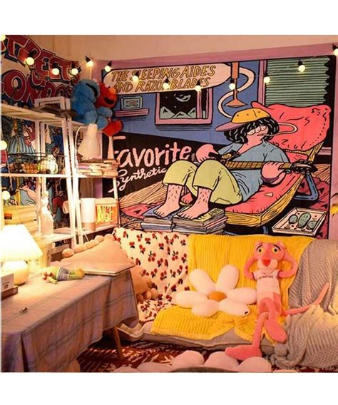 주문폭주 패브릭 인테리어 포스터 기타 치는 외계인집꾸미기방꾸미기창문포스터천포스터캠핑감성감성포스터레트로키치설치구성품증정 에이블리