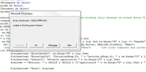 Vba Via Lotus Notes 8