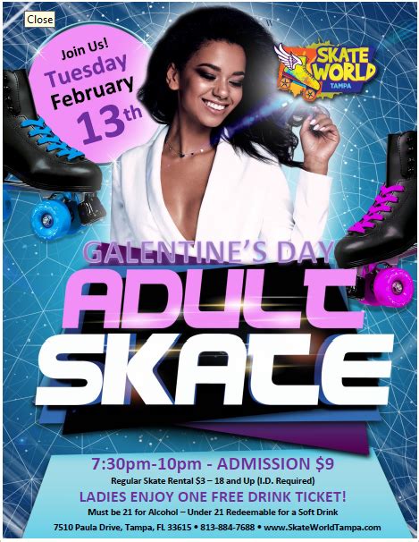 Galentines Adult Skate Skateworld