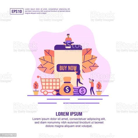 온라인 쇼핑의 벡터 일러스트 레이 션 개념입니다 배너 전단지 승진 마케팅 자료 온라인 광고 비즈니스 프리 젠 테이 션을 위한